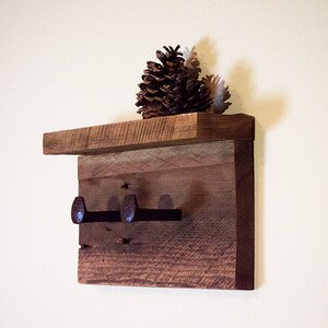 Rustic Wall Rack, Coat Rack With Railroad Spikes, Reclaimed Wall Hooks ...