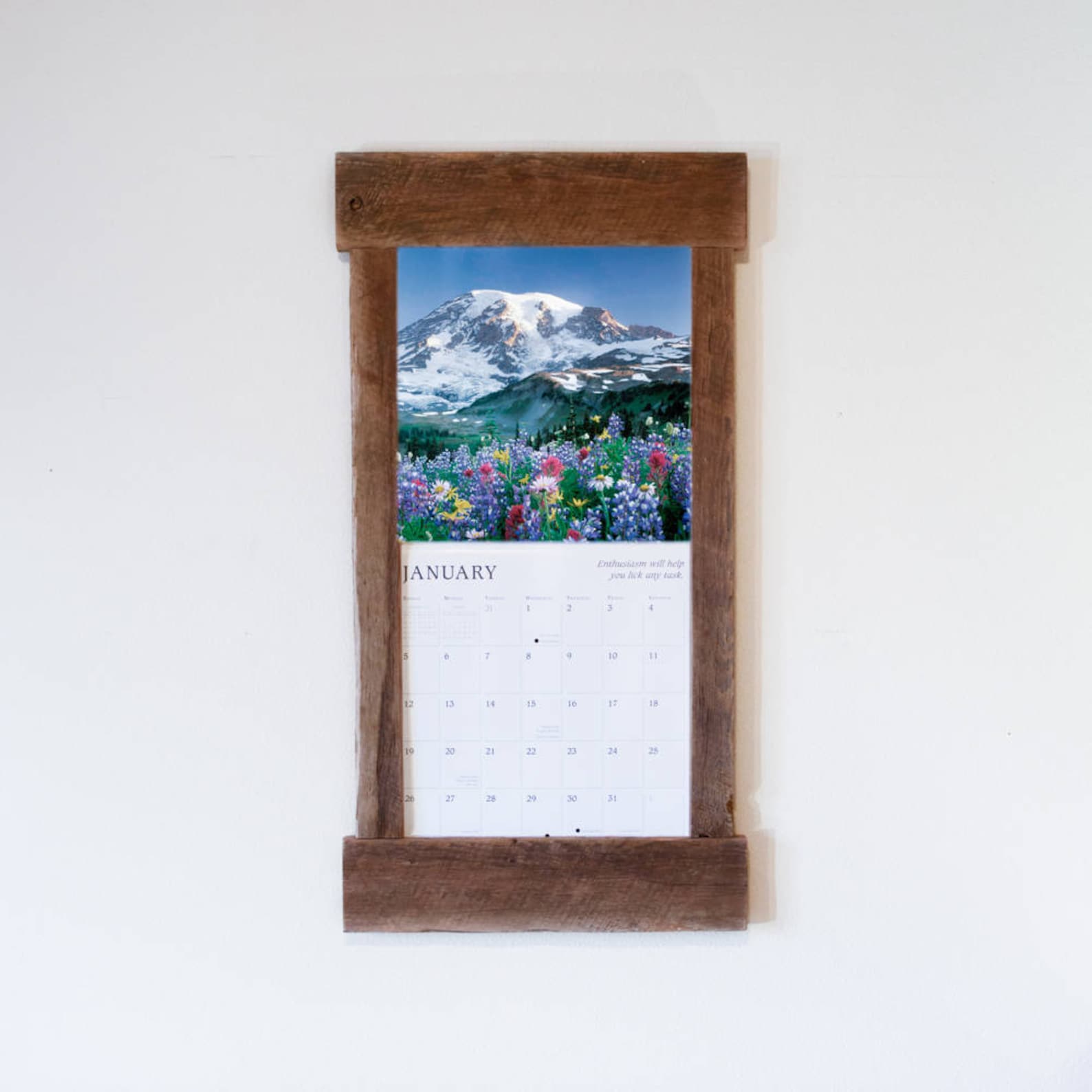 Rustic Barn Wood Calendar Frame. Calendar Holder. Reclaimed Calendar ...