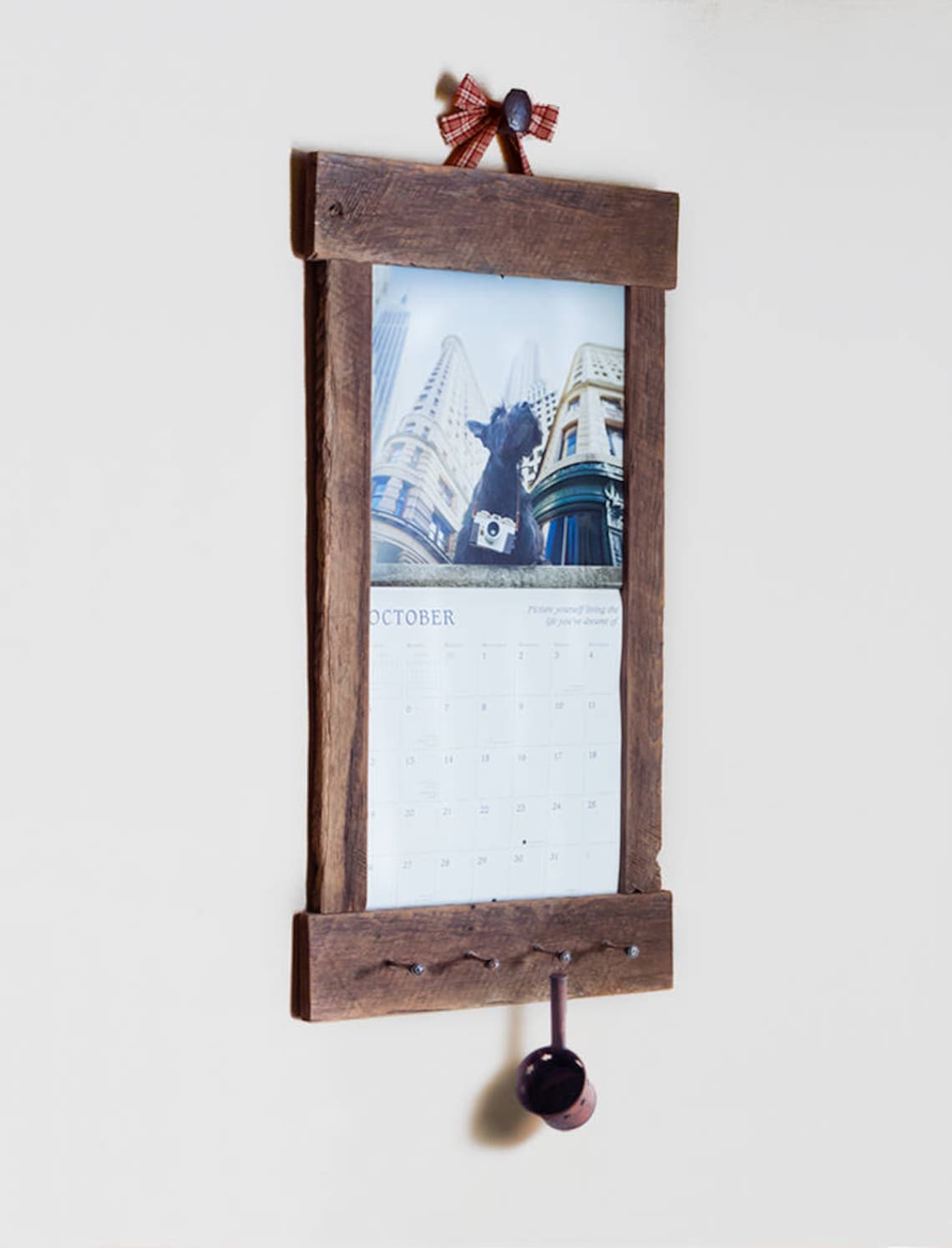 Rustic Barn Wood Calendar Frame. Calendar Holder. Reclaimed Calendar ...