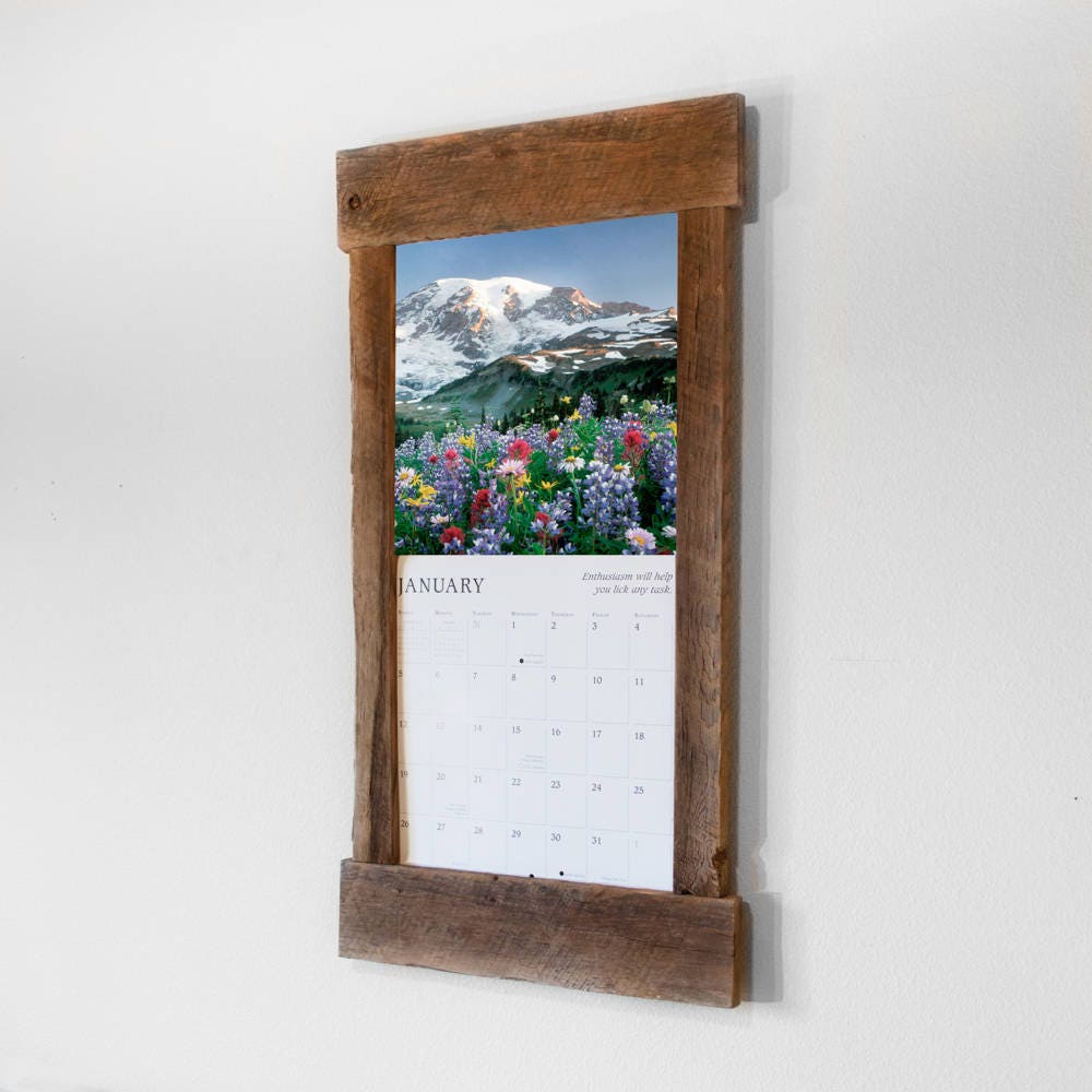 Rustic Barn Wood Calendar Frame. Calendar Holder. Reclaimed - Etsy Canada