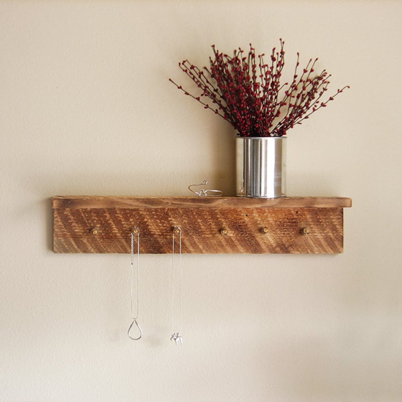 Rustic Key Hooks With 6 Pegs Reclaimed Wall Hooks 24 X - Etsy