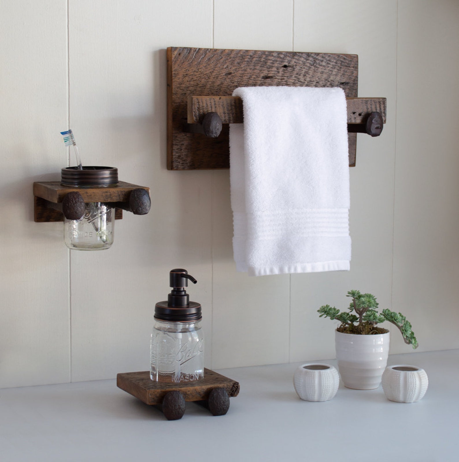 Hand Towel Holder Rustic Towel Rack With Industrial Railroad - Etsy