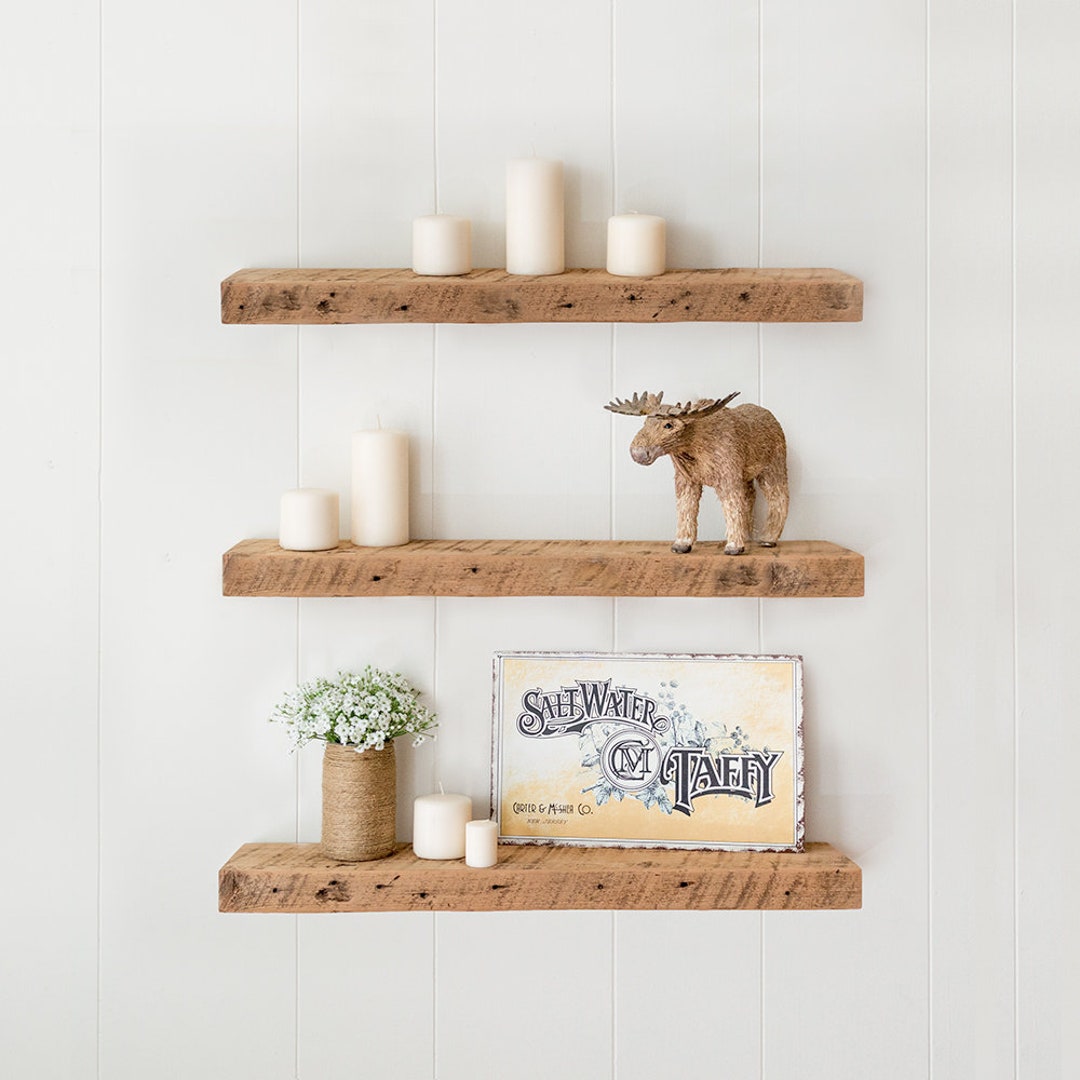 Authentic Oregon Barnwood Floating Shelf – 100+ Year Old Reclaimed Wood ...