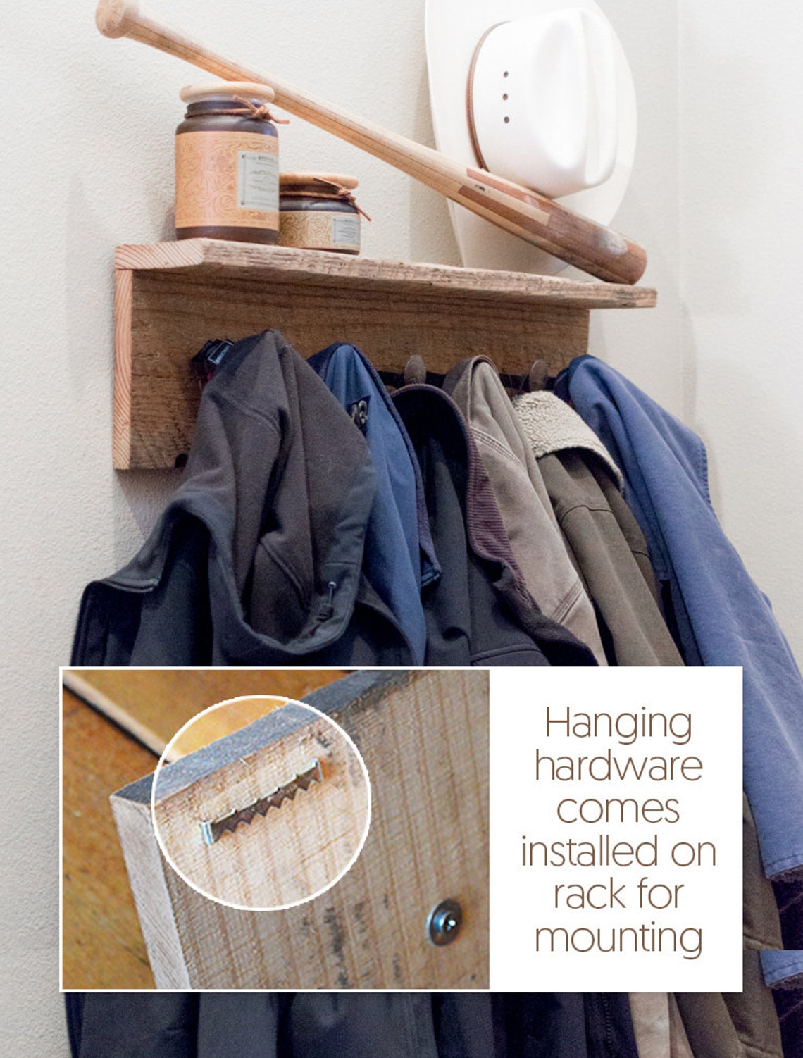 Barn Wood Shelf. Rustic Coat Rack With Shelf. Reclaimed Barn - Etsy UK