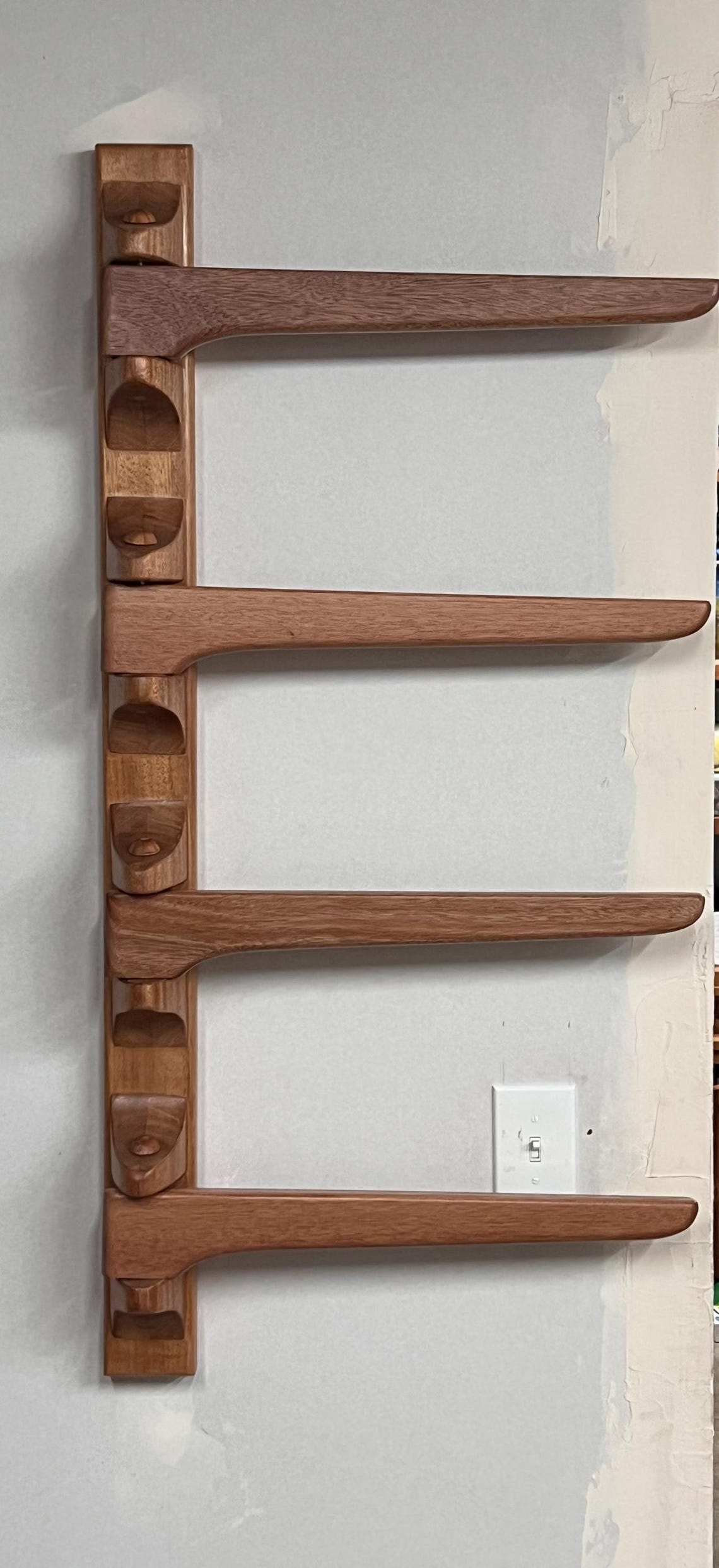 Mahogany Swing Arm Quilt Rack - Etsy