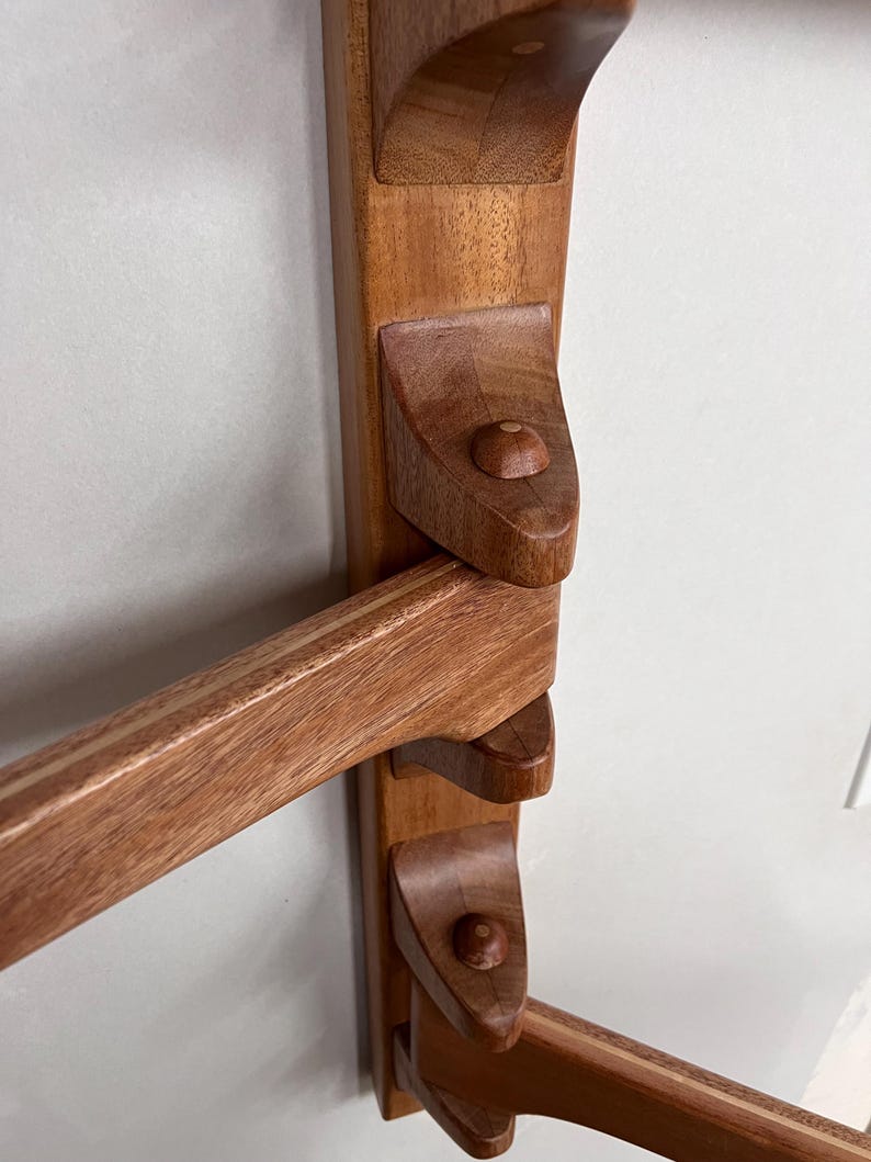 Mahogany Swing Arm Quilt Rack - Etsy