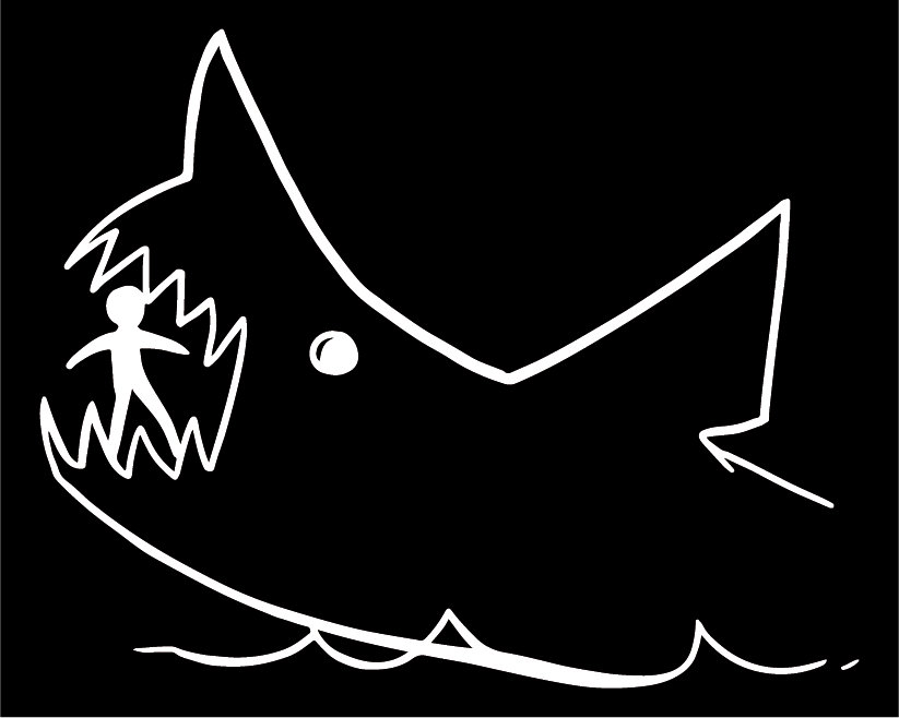 Jaws Chalkboard Sticker - Etsy