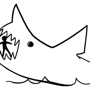 Jaws Chalkboard Sticker - Etsy