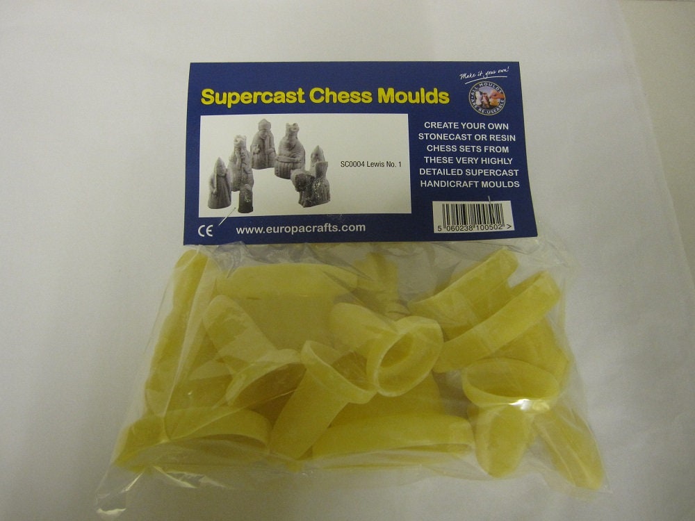 Toys & Games 9 x Supercast 0017 Classical Chess set reusable latex ...