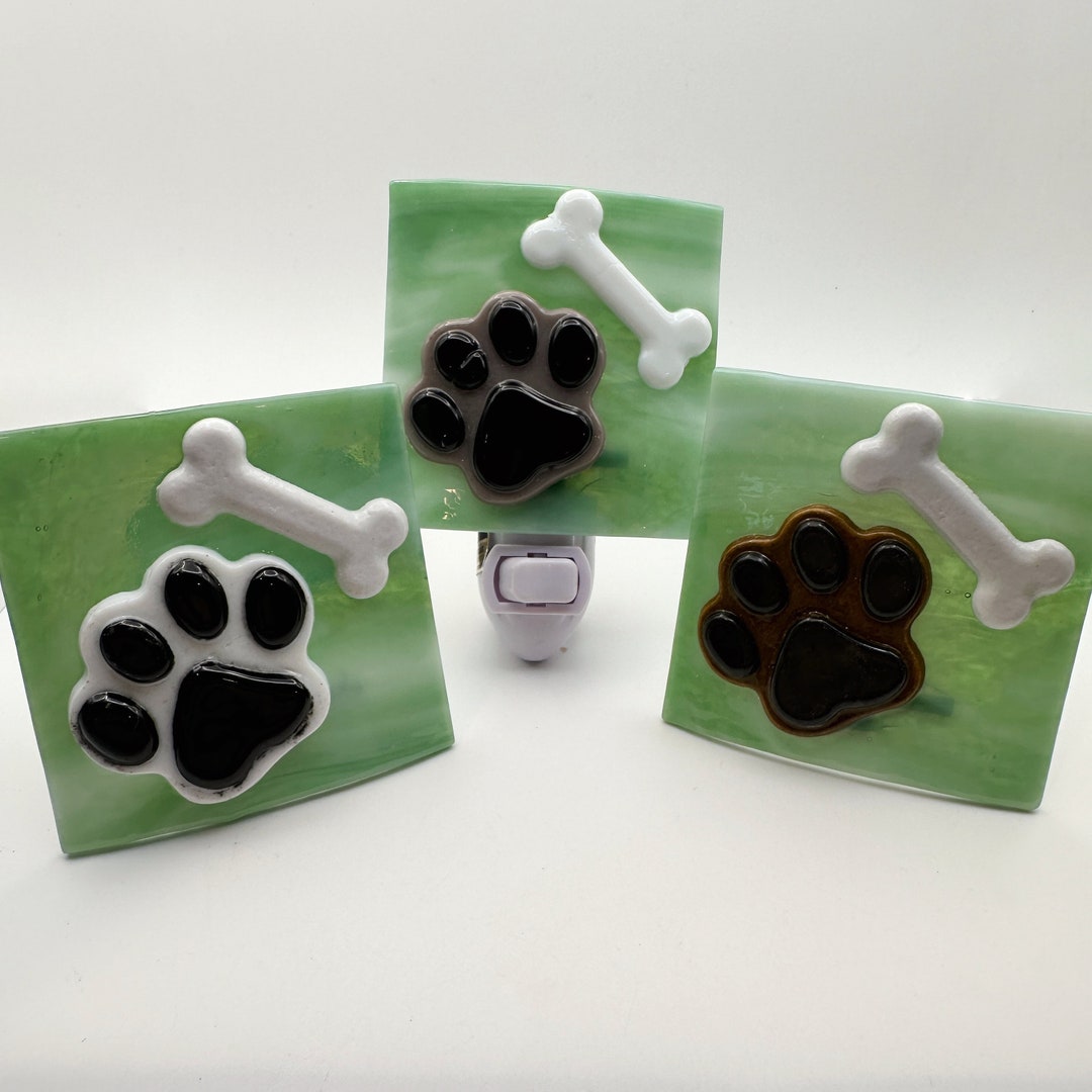 Dog Paw Night Light Paw Print Nightlight Dog Bone Pawprint - Etsy