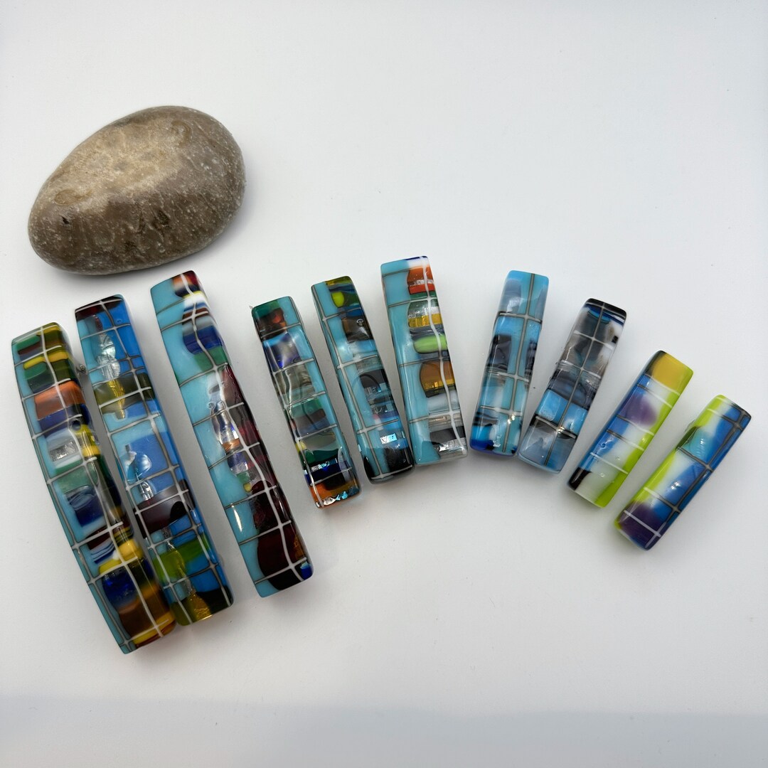 Amazingly Different Plaid Rainbow and Striped Fused Hair Barrette ...