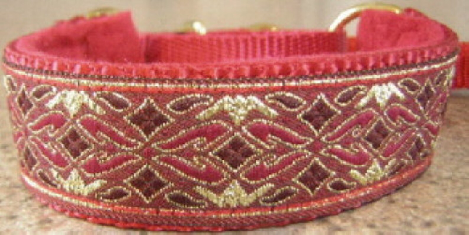 Metallic Renaissance 1 Wide Toy Dog Collar With Lead. 10 | Etsy