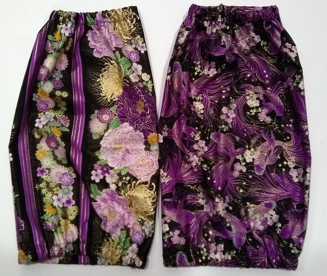 2 SNOODS Purple Gold Floral Koi Fish Dogs Afghan Hound Saluki Cocker ...
