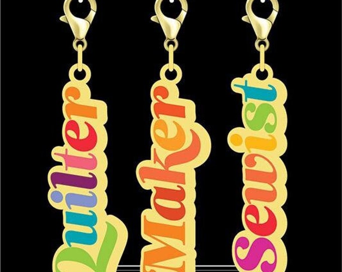 Words Enamel Zipper Pulls (set of Three) Cathe Holden Sew Cute Zipper ...
