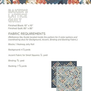 Baker's Lattice Quilt 85" X 85" Quilt Pattern PAT056 Designed by Audrey ...