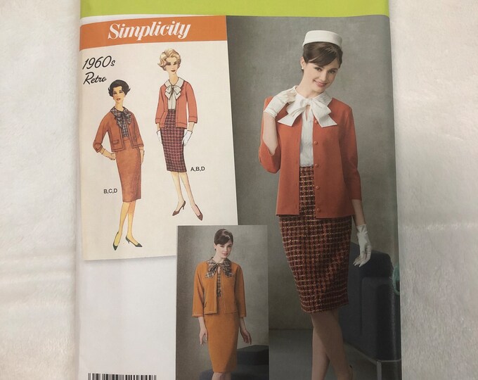 Simplicity 2154 Retro 1960s Cardigan Jacket Blouse Skirt Clothes ...