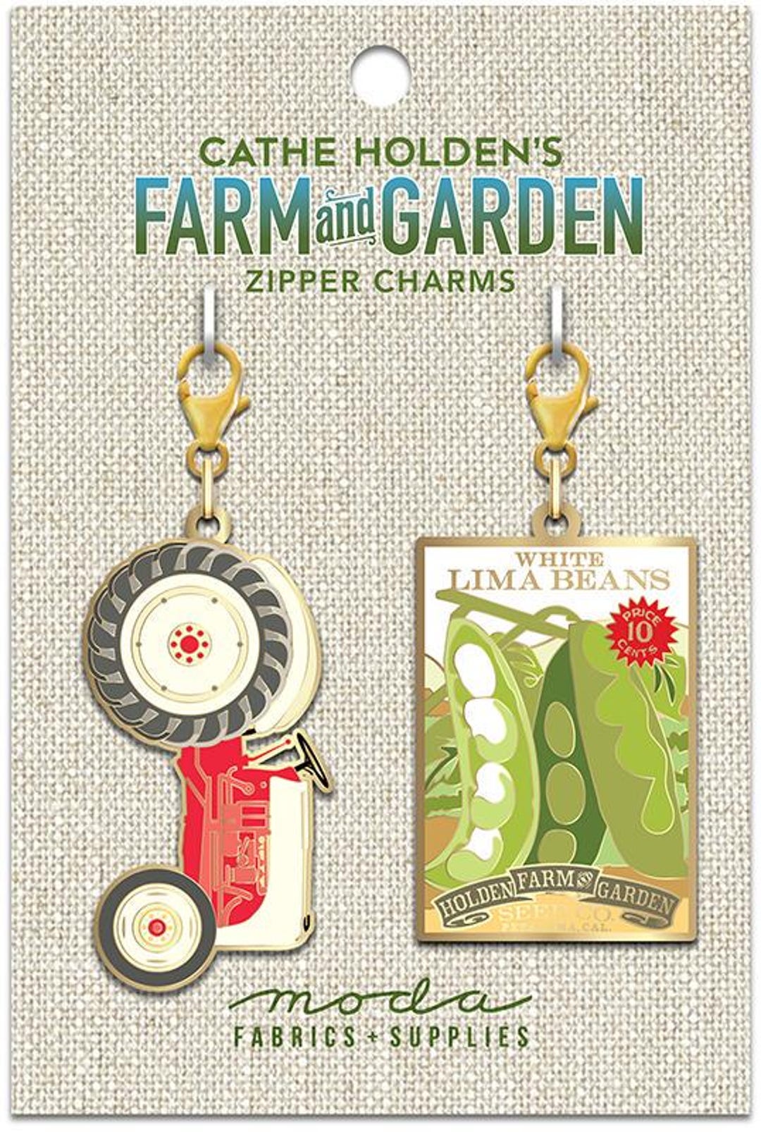 Tractor and Seed Packet Enamel Zipper Pulls (set of Two) Cathe Holden ...