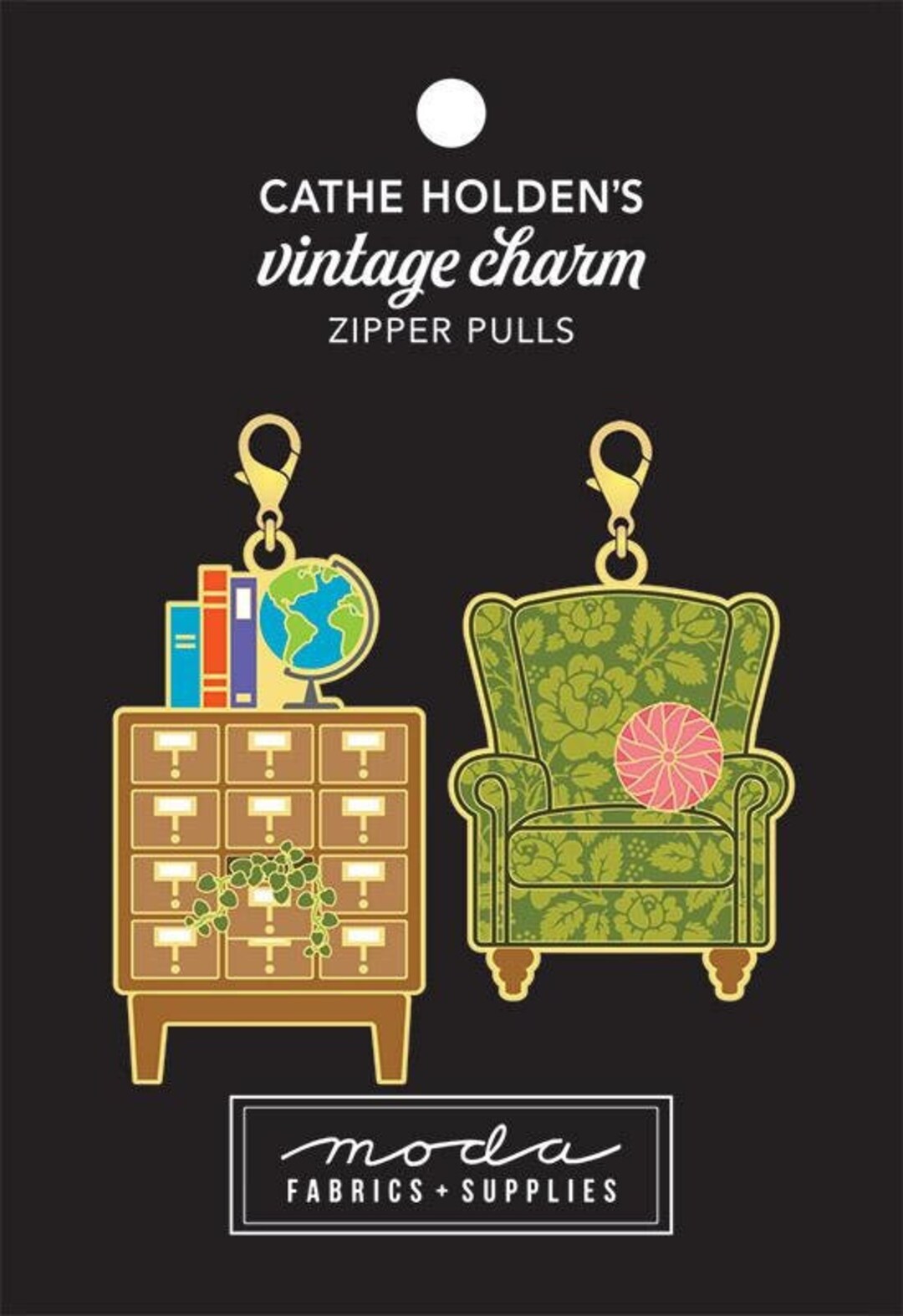 Furniture Chest and Chair Enamel Zipper Pulls (set of Two) Cathe Holden ...