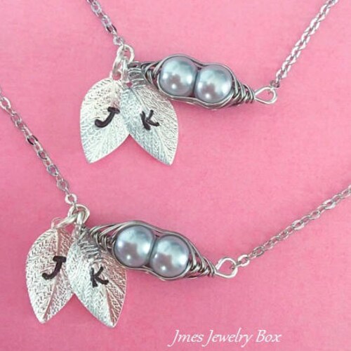 Two Peas in a Pod Necklace 2 Peas in a Pod Jewelry Best - Etsy