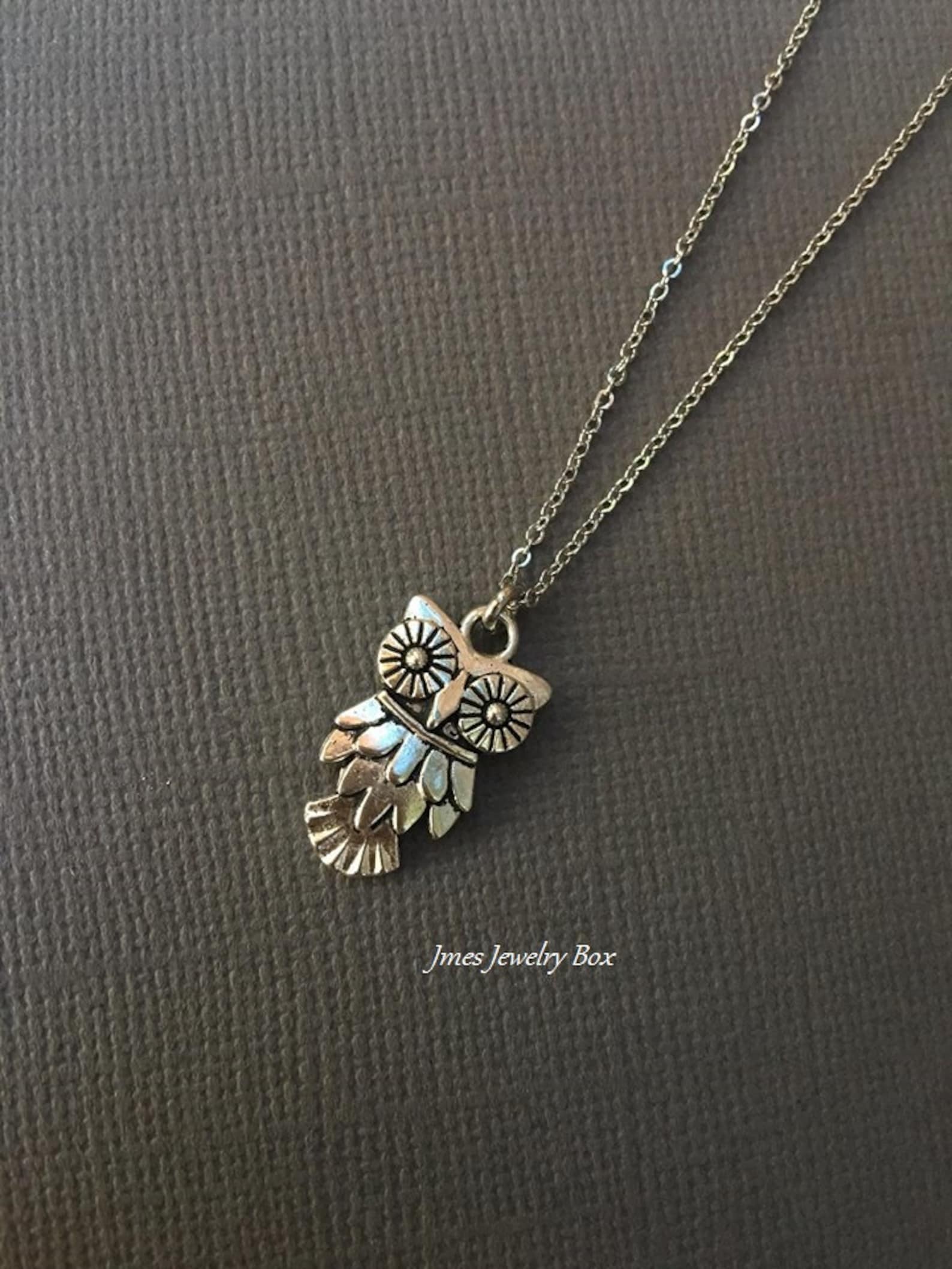 Little Silver Owl Necklace, Silver Owl Pendant, Sweet Little Owl ...