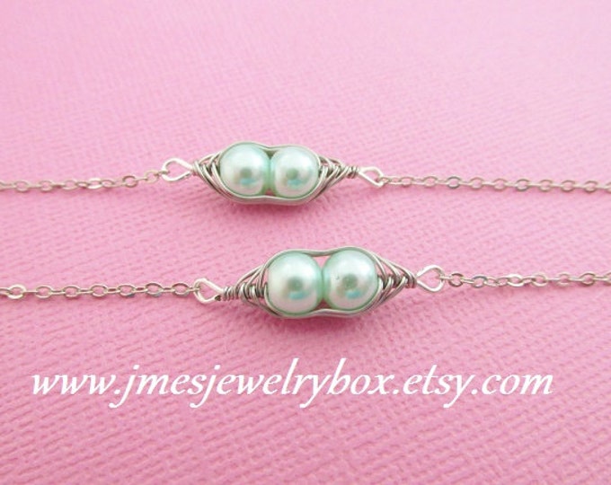 Two Peas in a Pod Best Friend Bracelet Set, Best Friends Bracelet Set ...