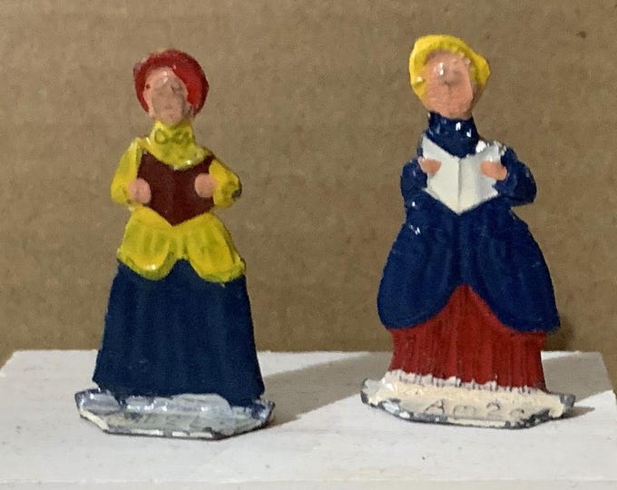 Vintage Heinrichsen Lead Flats -1930s/1940s - Set of 2 Caroler Putz ...