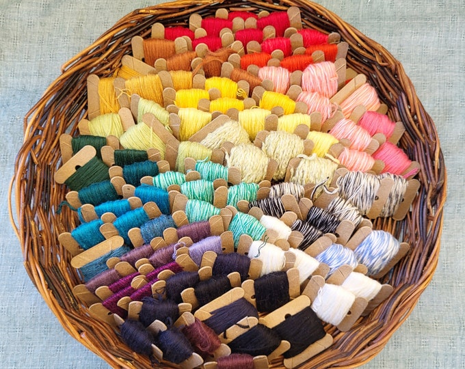 Reclaimed Cotton Yarn Set: Embroidery Floss, Visible Mending - Etsy