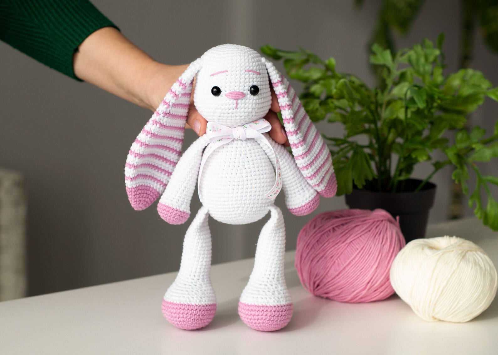 Crochet Bunny Pattern Long Ears Amigurumi Rabbit Tutorial | Etsy