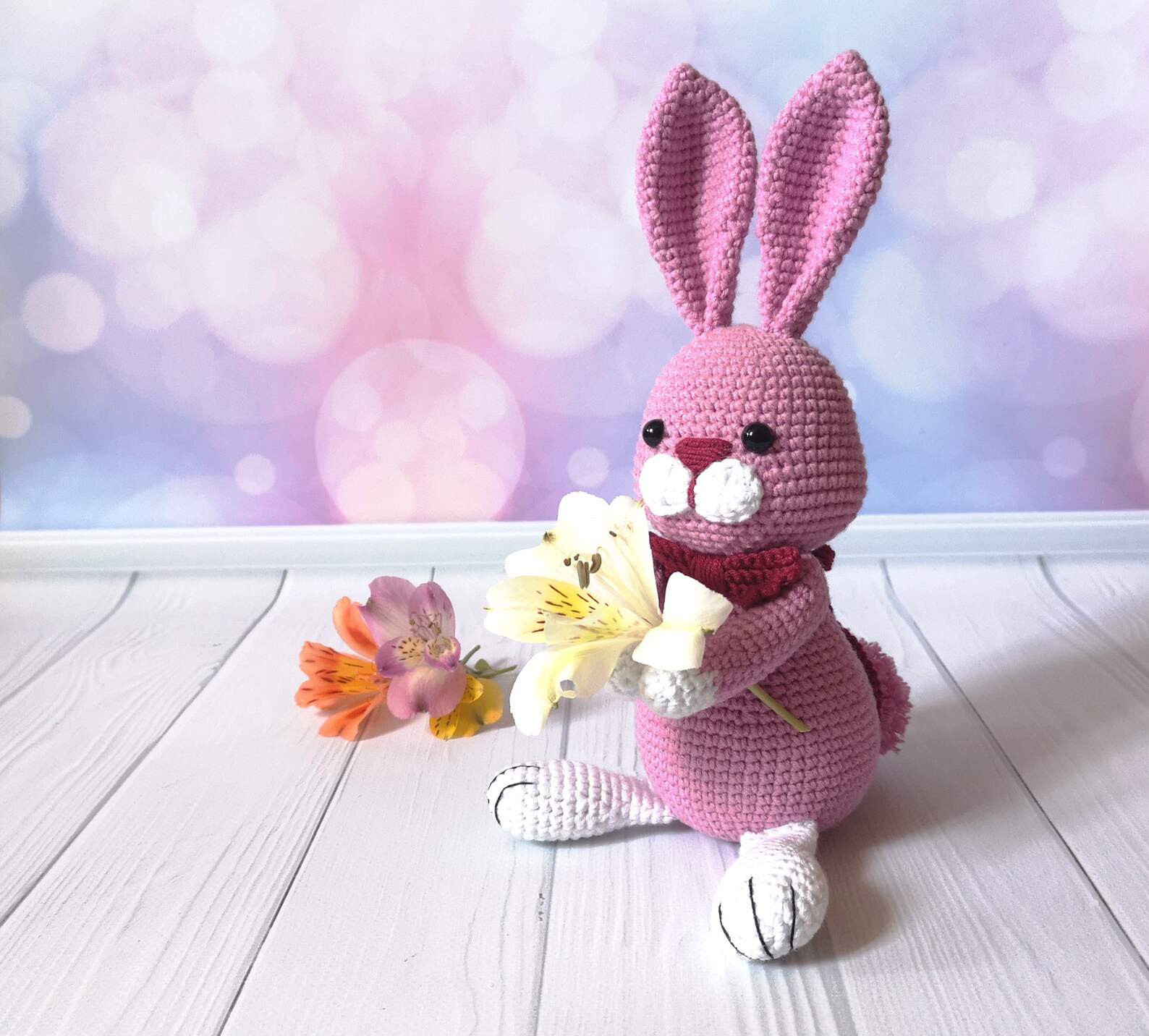 Modèle de lapin au crochet, tutoriel de joli lapin de Pâques, bricolage ...