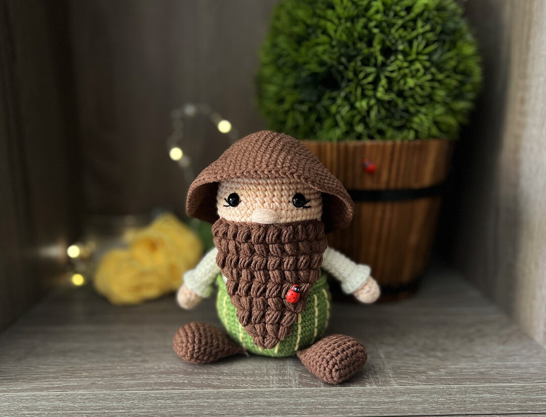 Garden Gnome Crochet Pattern Amigurumi Gnome Crochet Patterm, Mushroom ...