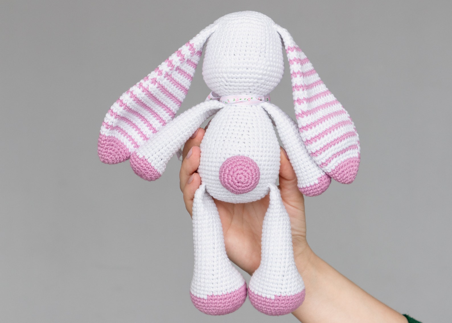 Crochet Bunny Pattern Long Ears Amigurumi Rabbit Tutorial | Etsy