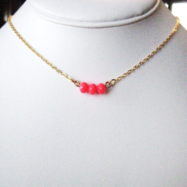 Neon Bead Necklace - Etsy