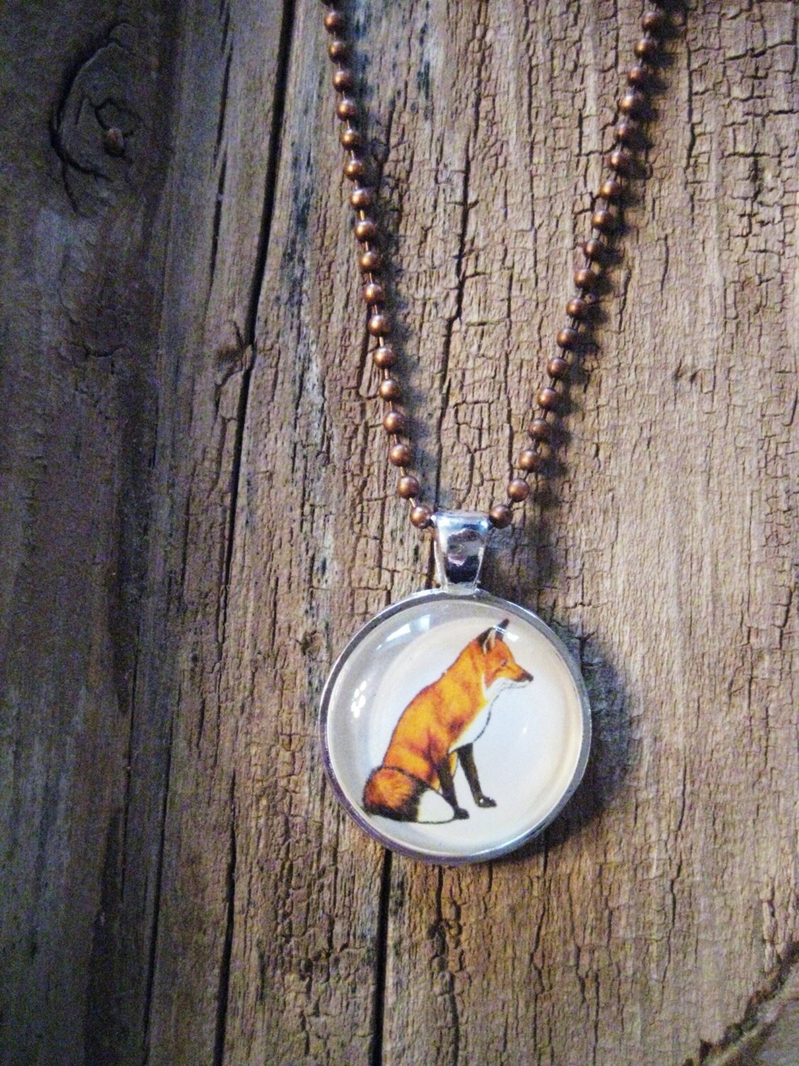 Red Fox Necklace, Fox Jewlery, Red Fox, Woodland Jewelry, Vintage Fox ...