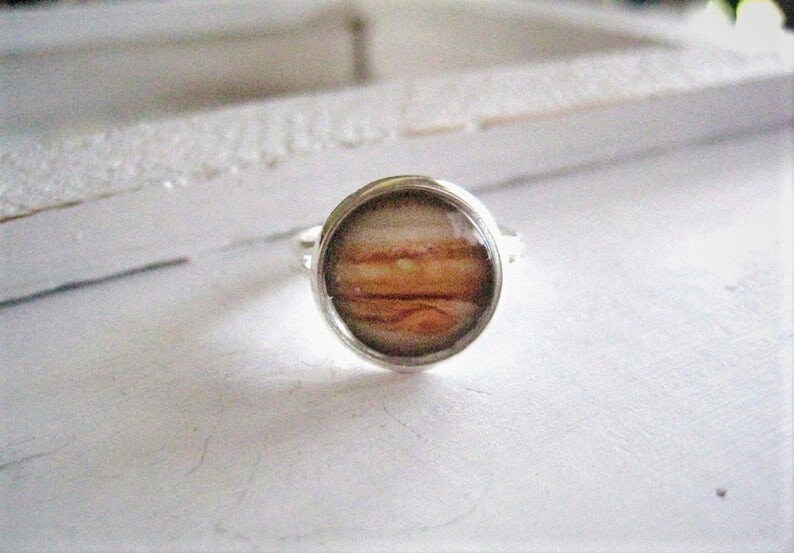 Jupiter Ring, Jupiter Jewelry, Planet Jewelry, Planet Ring, Space ...