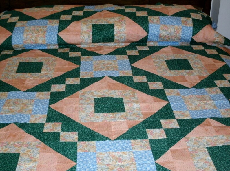 Around the Block Queen Quilt - Etsy