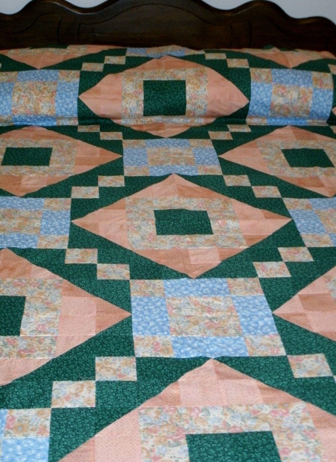 Around the Block Queen Quilt - Etsy