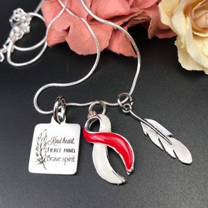 Red and White Ribbon Aplastic Anemia, DVT, Head & Neck Cancer, Oral ...