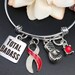 Red and White Ribbon Total Badass Charm Bracelet Aplastic Anemia, DVT ...