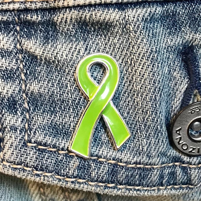 Green Lime Cancer Ribbon - Etsy