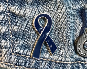 Colon Cancer Survivor Blue Ribbon Awareness Ribbon Support - Etsy