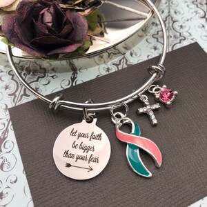 Previvor Charm Bracelet - Let Your Faith Be Bigger Than Your Fear ...
