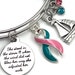 BRCA Awareness Bracelet / Previvor Gift Pink and Teal Ribbon ...