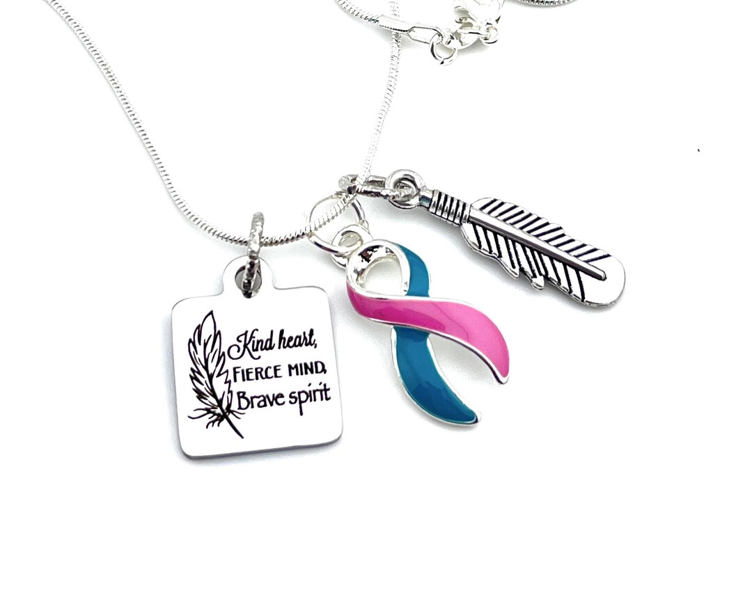 Preventitive Mastectomy, Surgery Gift - Previvor Necklace - Pink and ...