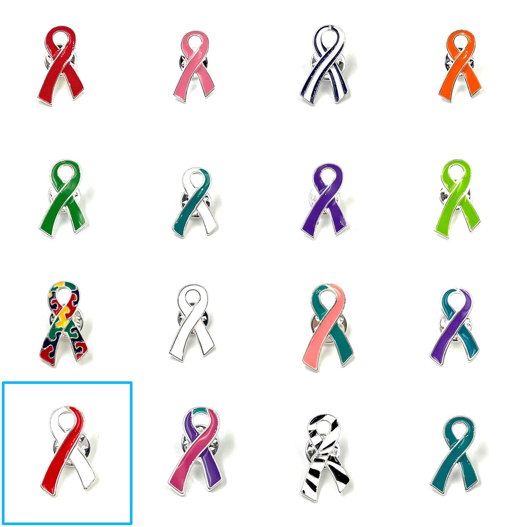 Awareness Ribbon Lapel Hat Pins / Pick Your Color / Cancer Survivor ...