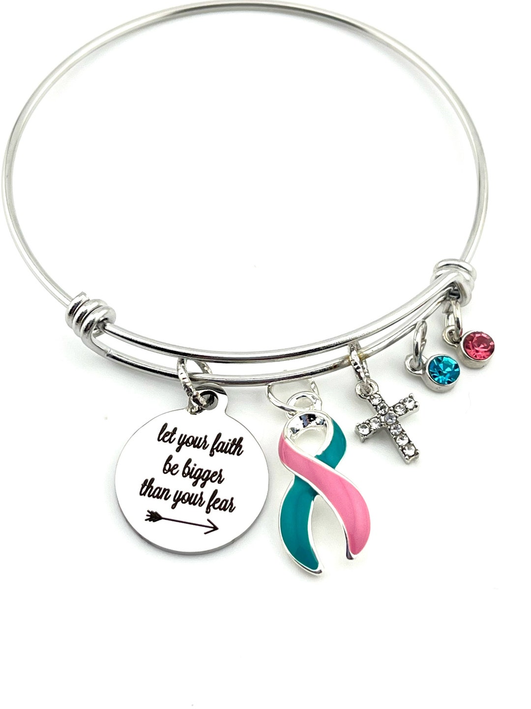 Previvor Charm Bracelet - Let Your Faith Be Bigger Than Your Fear ...