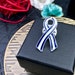ALS Awareness Ribbon Pin / Avascular Necrosis Lapel Pin / Blue and ...