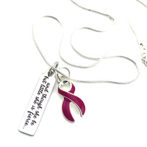 Multiple Myeloma Burgundy Ribbon Necklace - Survivor Sickle Cell ...