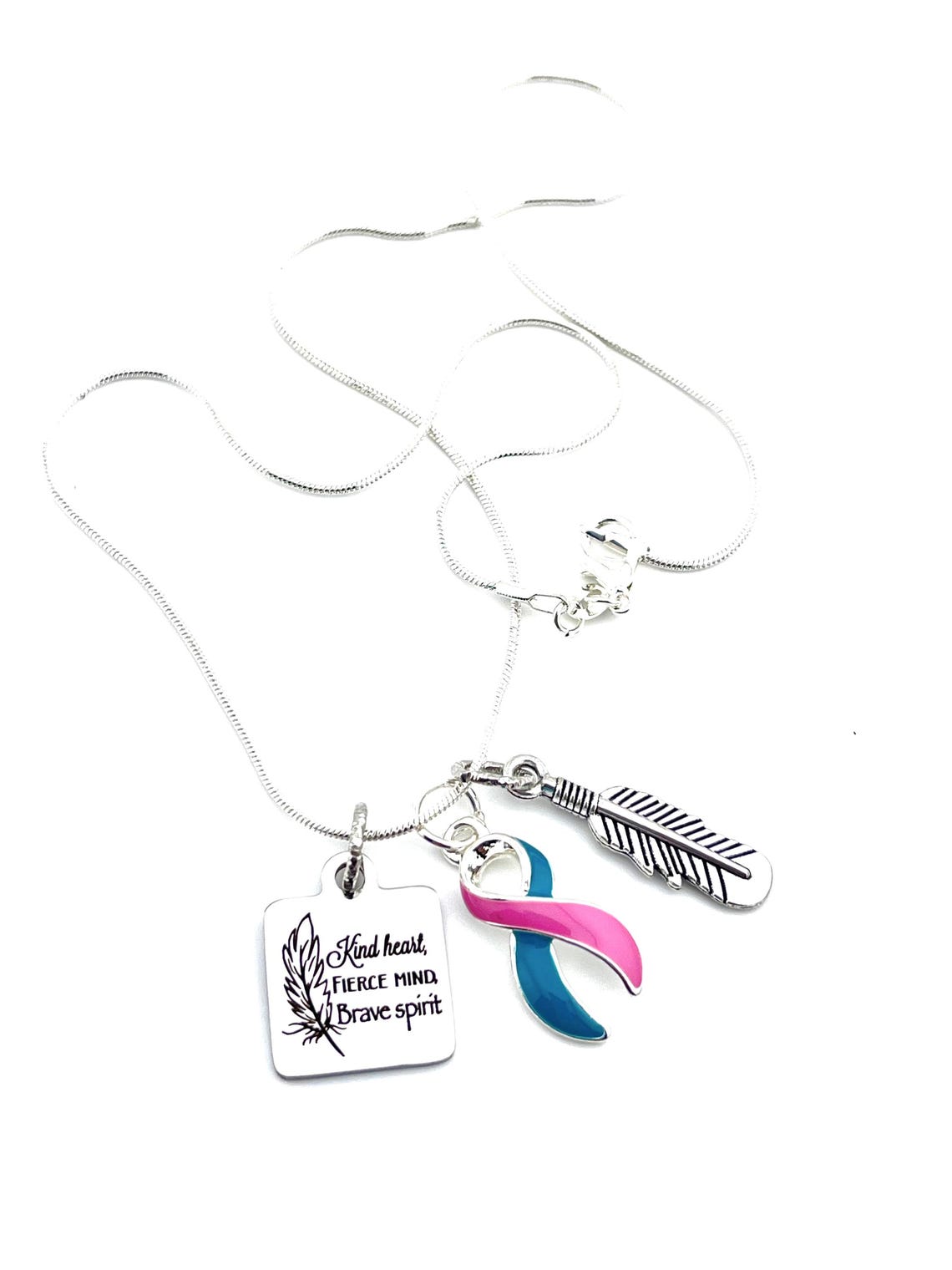 Preventitive Mastectomy, Surgery Gift - Previvor Necklace - Pink and ...