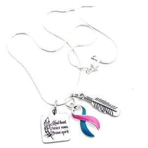 Preventitive Mastectomy, Surgery Gift - Previvor Necklace - Pink and ...