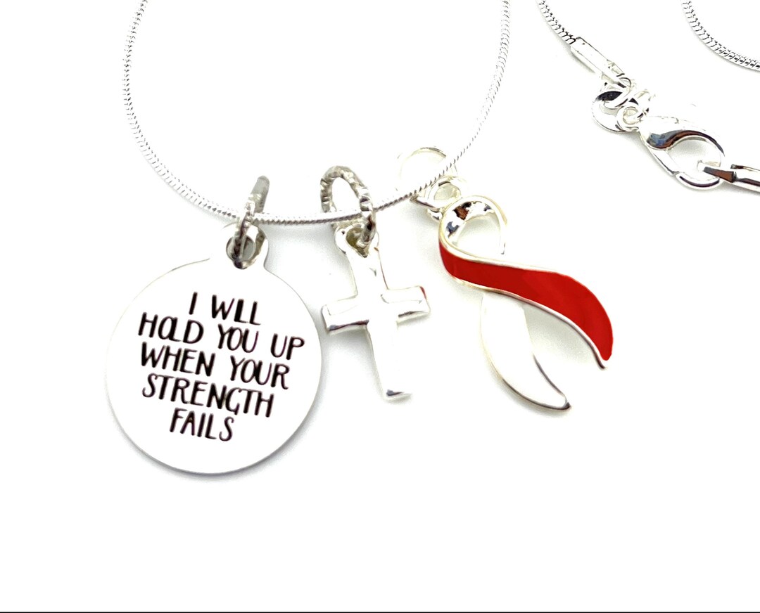 Red and White Ribbon - Aplastic Anemia, DVT, Head & Neck Cancer, Oral ...